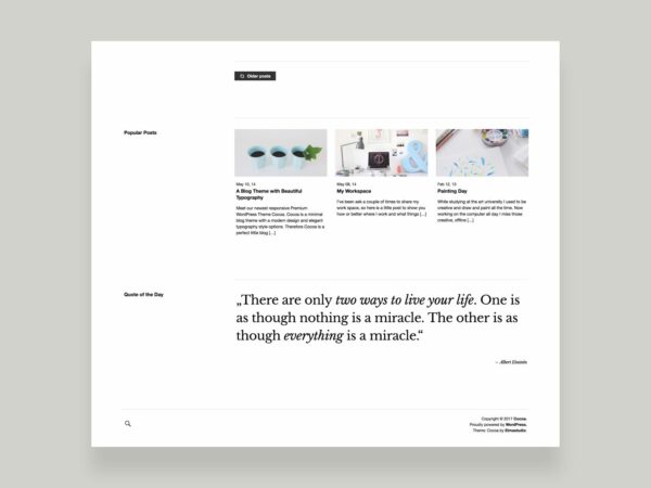 Premium WordPress Blog Theme Cocoa von Elmastudio | ElmaStudio